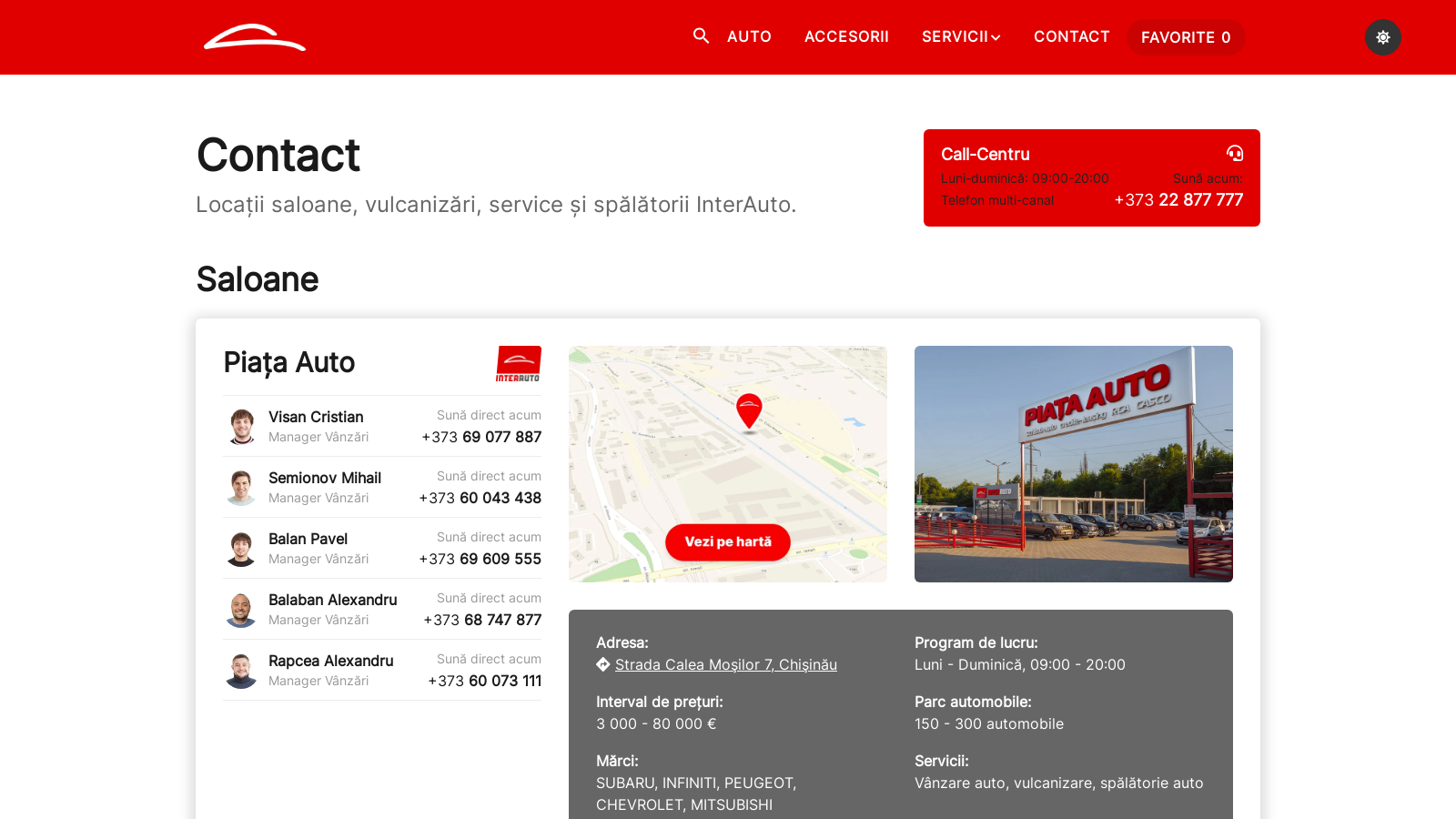 Contact - InterAuto la un click distanță