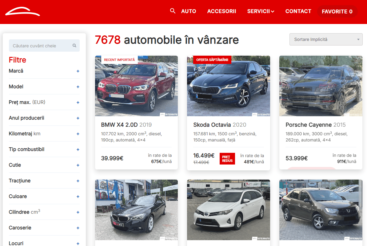 Automobile de vânzare - InterAuto în Chișinău